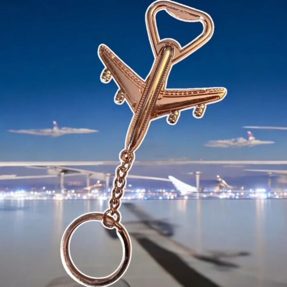Accessories | Travel Themed Keychain Bottle Opener Retro Airplane ...